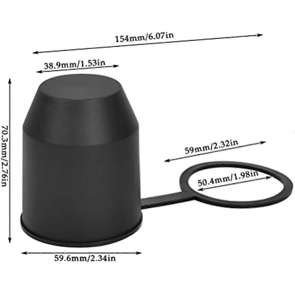 4 PCS Trailer Hitch Ball Cover Trailer Protection Cap Tow Ball ...