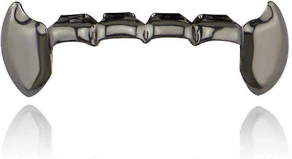 18k Gold Plated Grillz Vampire Dracula Teeth Grillz 2pc Single Fangs ...