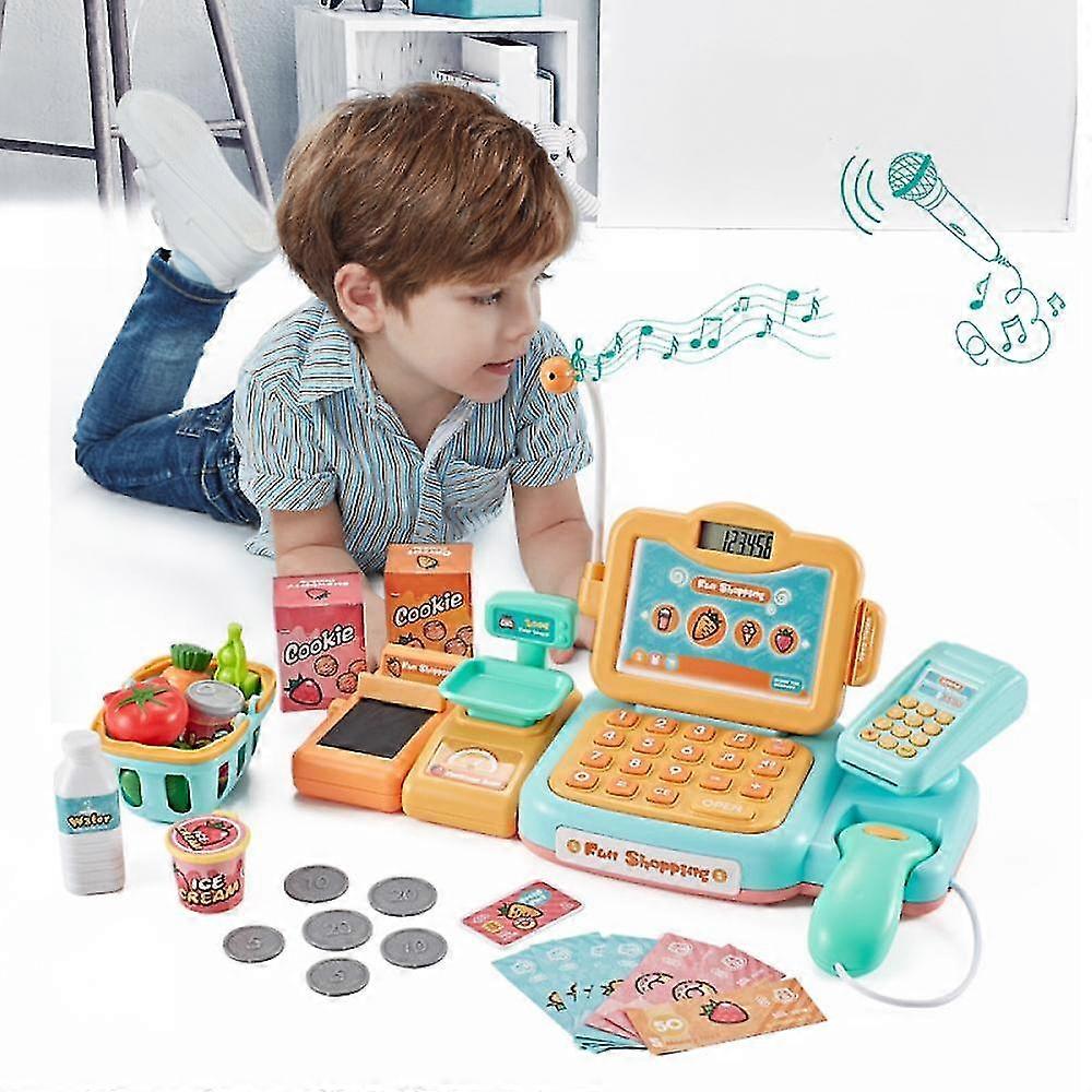 Cashier Toy Cash Register Playset,pretend Play Set For Kids,colorful ...