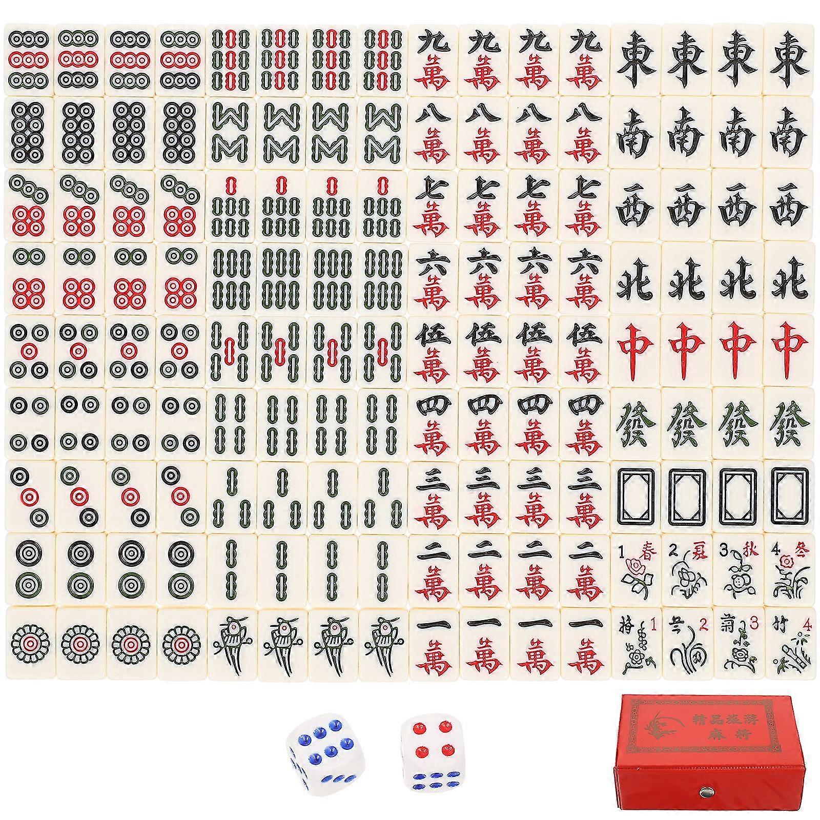 Desktop Toys Mini Mahjong Game Mahjong Toy Box Mini Mahjong Tiles ...