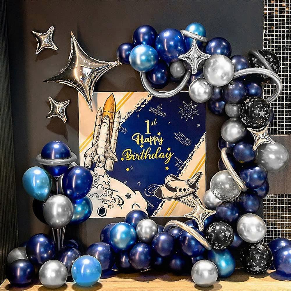 Blue Balloon Arch Kit,Balloon Garland Navy Blue Latex Agate Ballon Blue ...