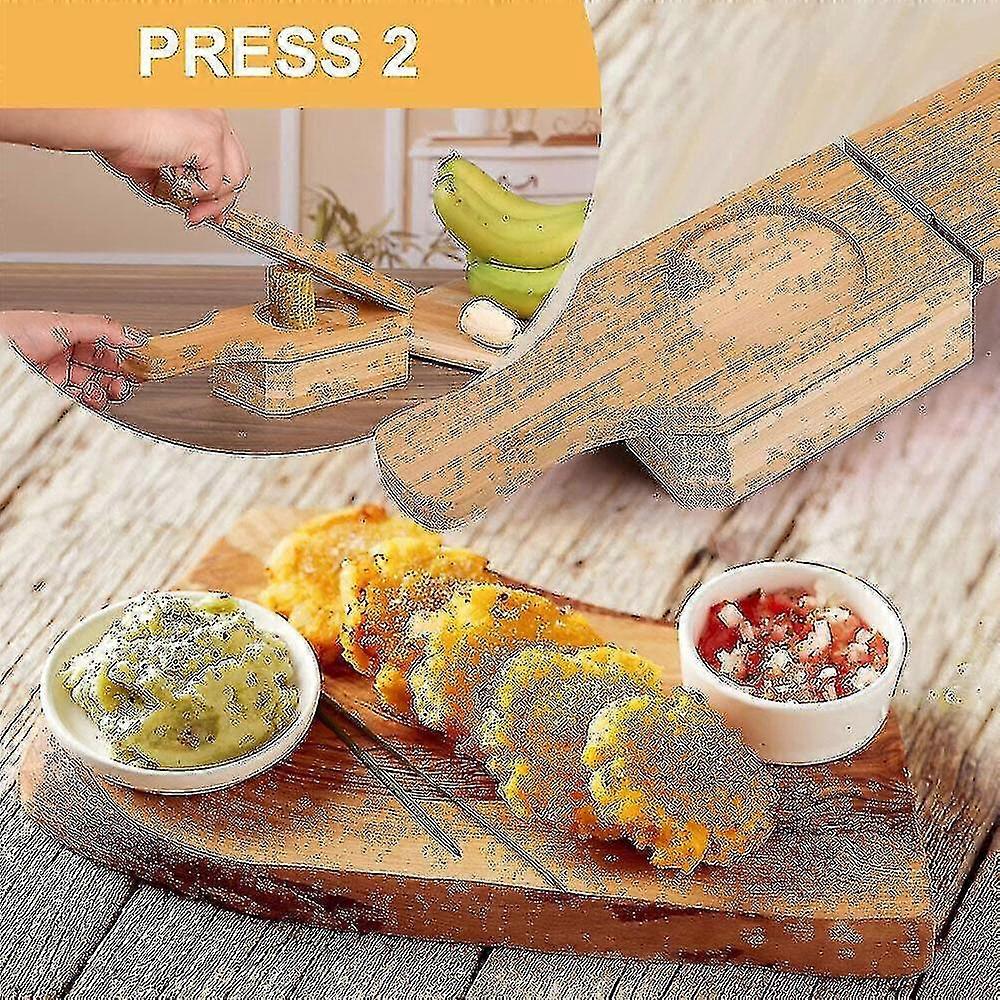 Wooden Tostonera Plantain Press Banana Smasher Maker,for Tostones ...