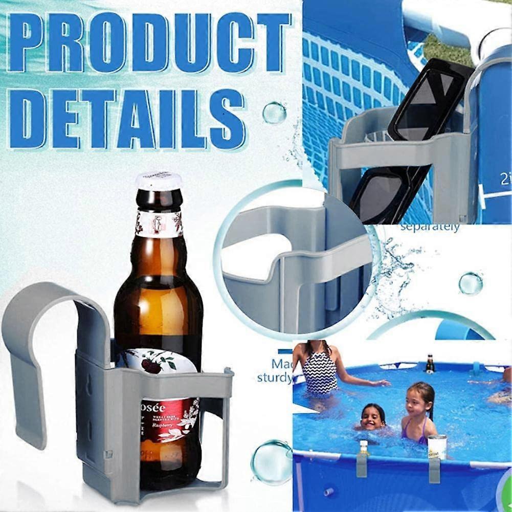 Poolside Cup Holder Sturdy Pool Drink, 2pcs Portable Pool Cup Holder ...
