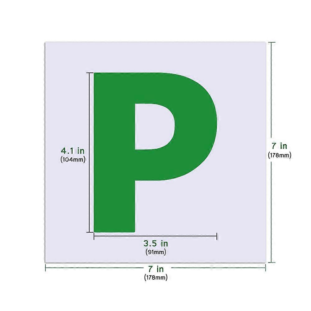 Fully Magnetic P Plates for New Drivers, 2 Pack Whole-Magnetic Plate ...