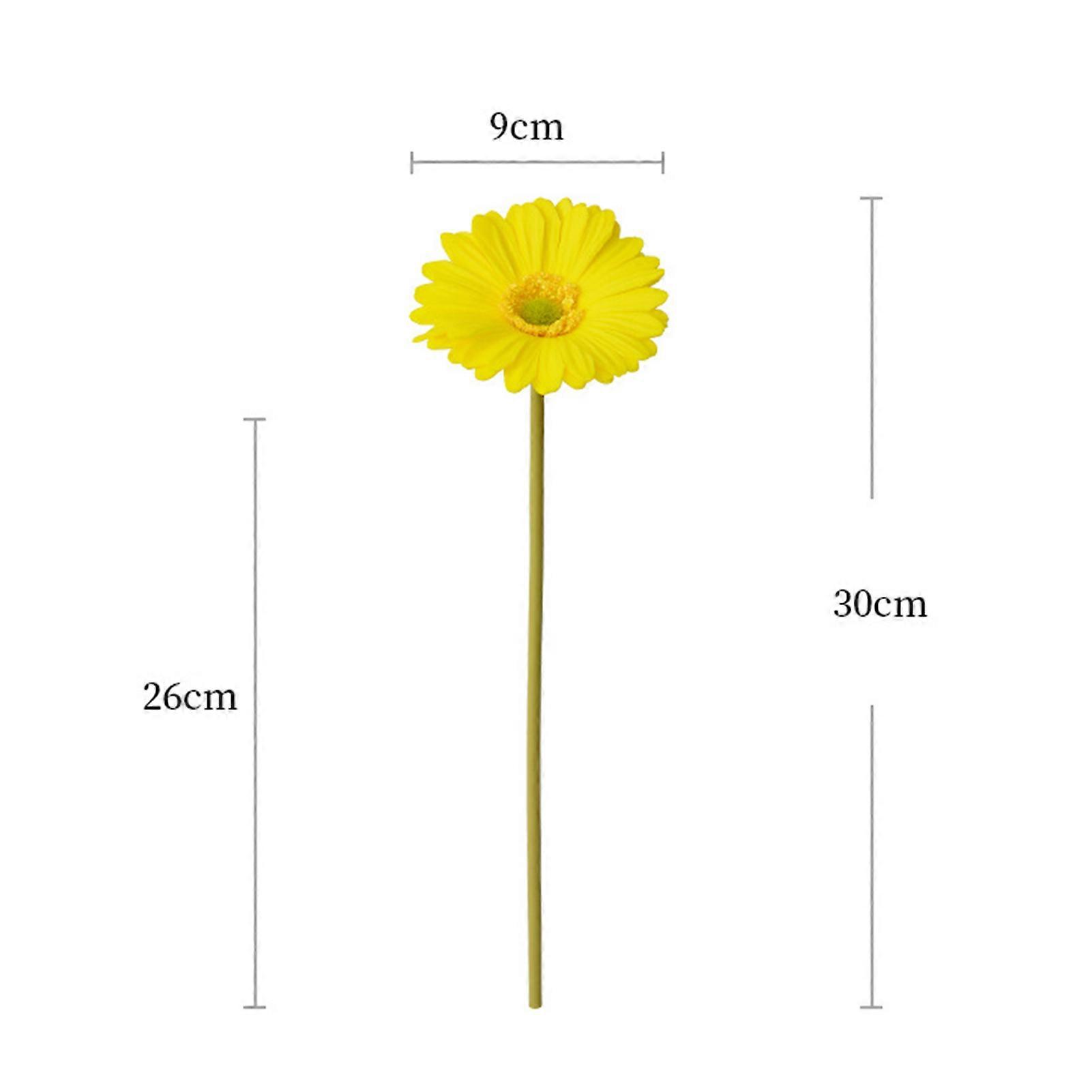 Artificial Gerbera Jamesonii with Stem Realistic Fake Silk Flower Home ...
