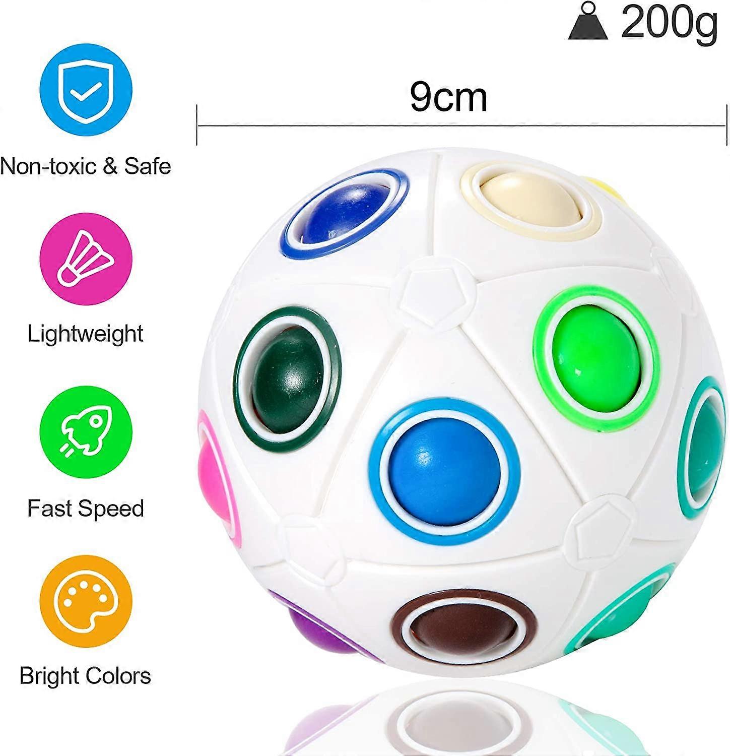 Magic Rainbow Puzzle Ball, 20 Holes Speed Cube Ball Puzzle Game Fun ...
