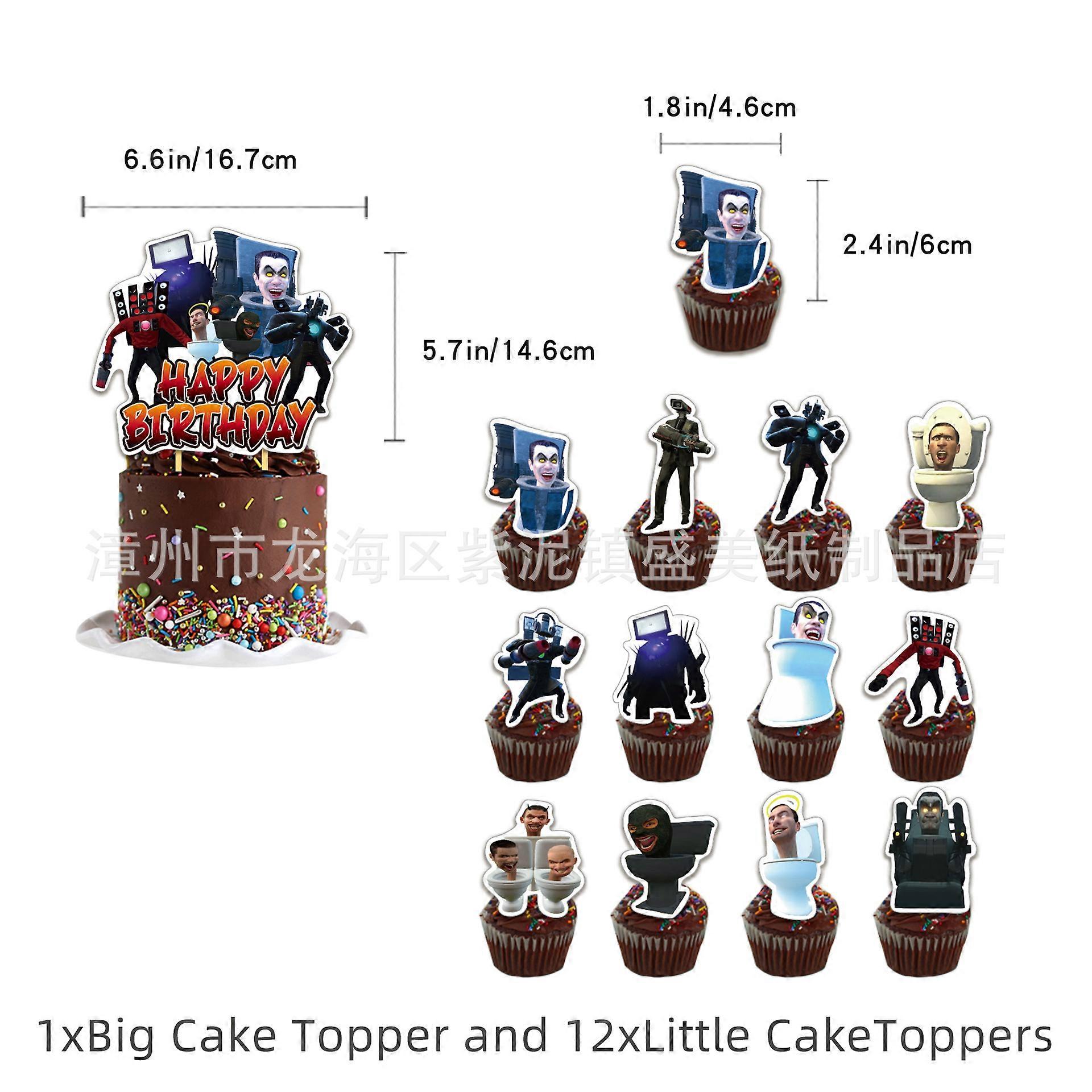 Toilet man birthday theme party decoration arrangement skibidi toile ...