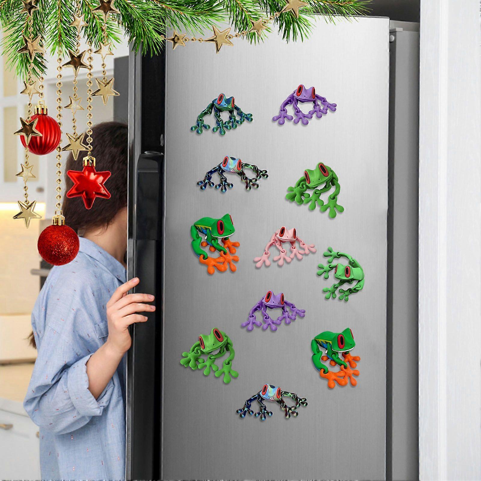 3D Printed Magnetic Frog Fake Articulated Frog Figurine Refrigerator ...