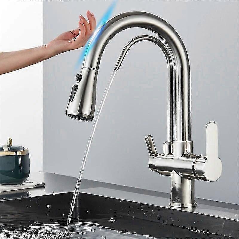 Smart Sensor Pure Water Kitchen Faucet 2 Model Spout Taps Deck Mount ...