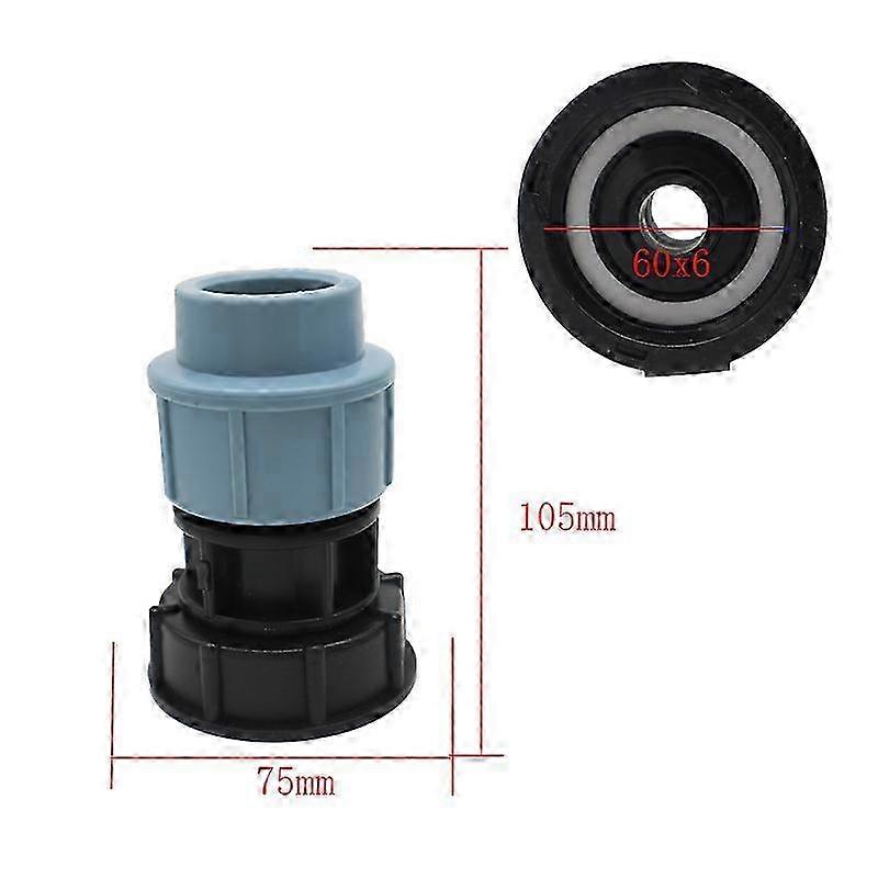 1pc S60X6 IBC Tank Adapter to 32mm Straight Hose Fitting Accessories ...