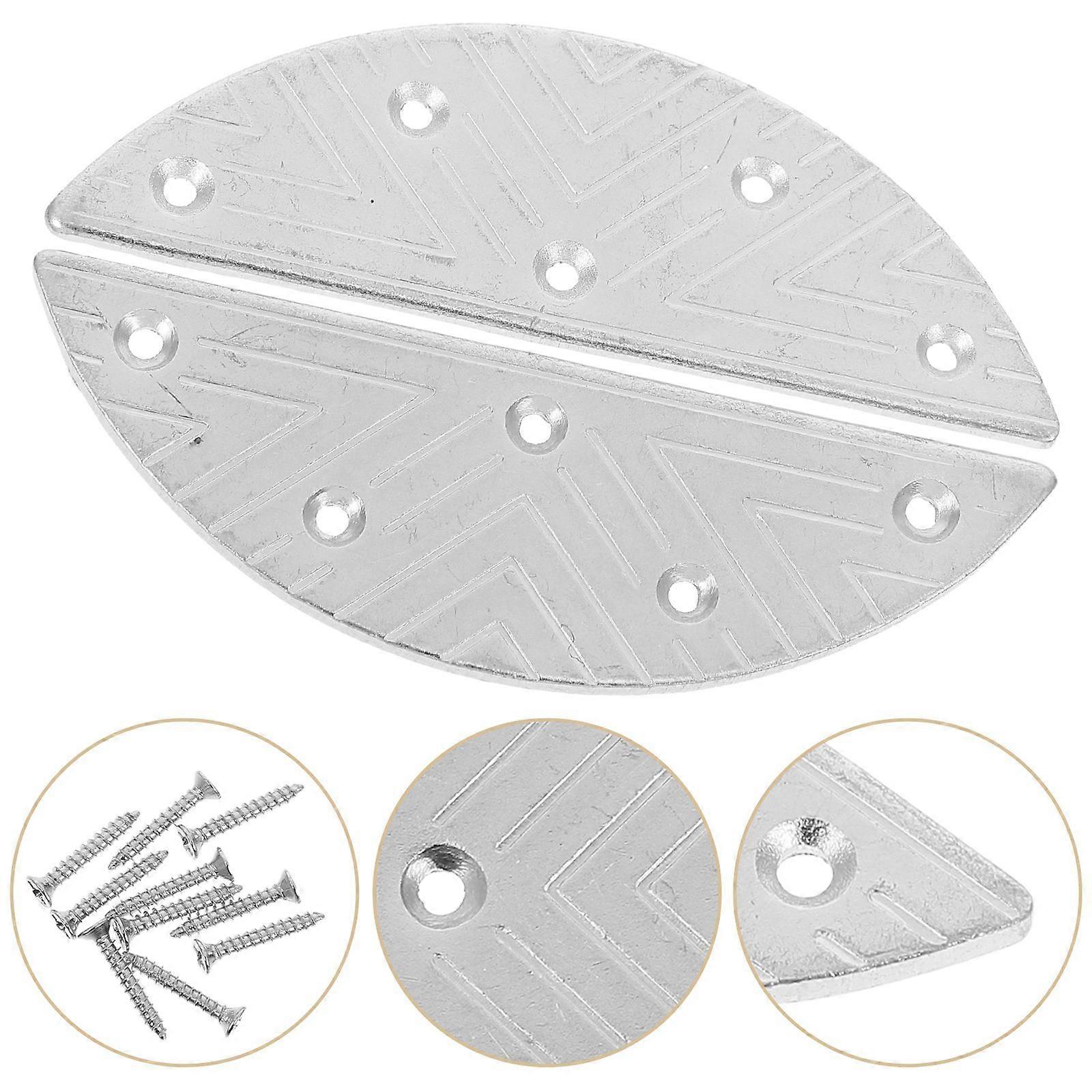 1 Pair Metal Heel Plates Sole Repair Kit With Scews Shoe Heel Guard ...
