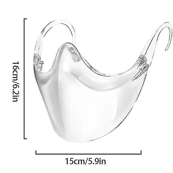 Transparent Face Mask With Nose Pads Folding Reusable Clear Mouth Nose ...