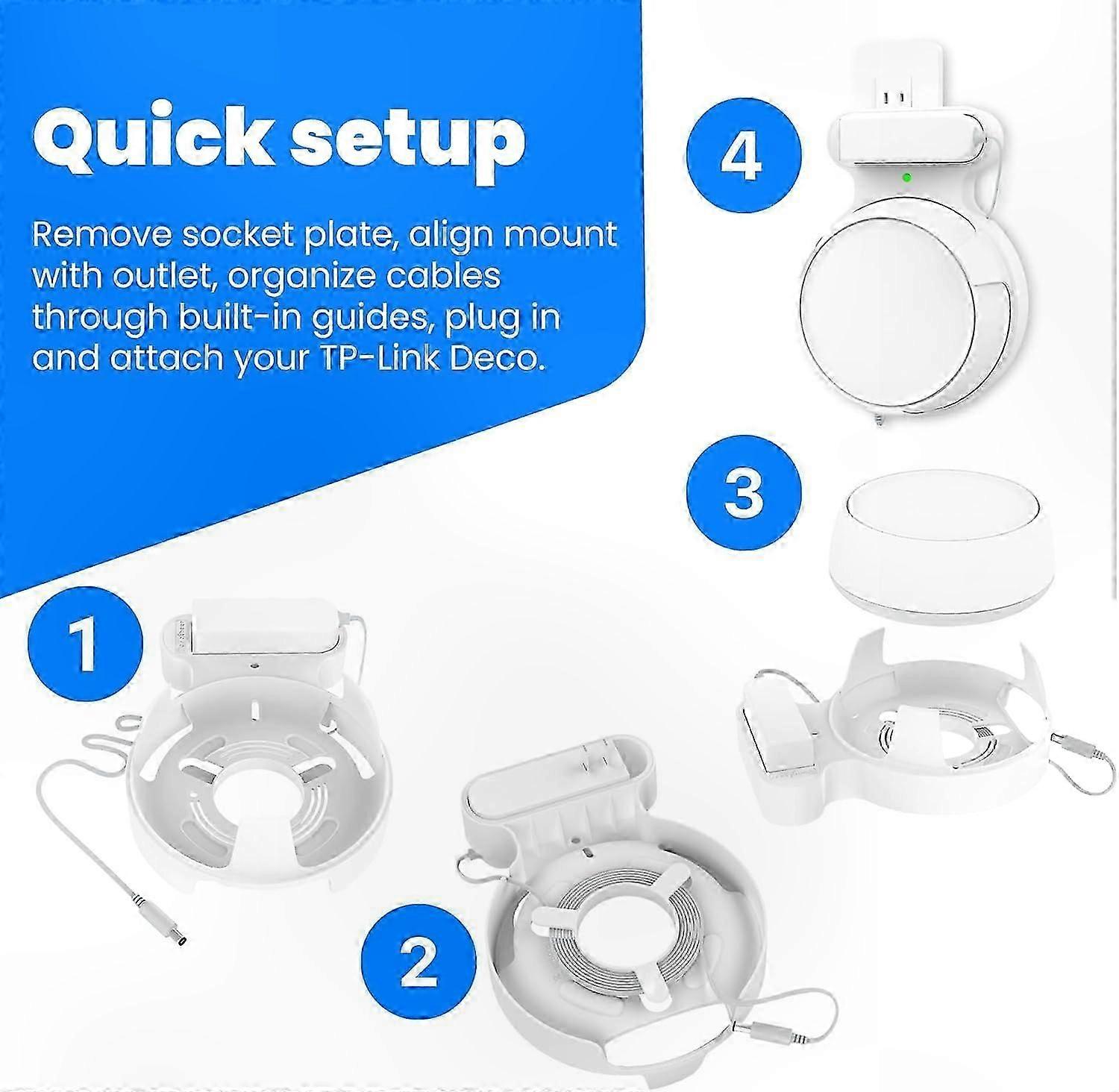 Wall Mount Holder for TP-Link Deco BE23 BE25 BE3600 BE5000 Mesh WiFi 7 ...