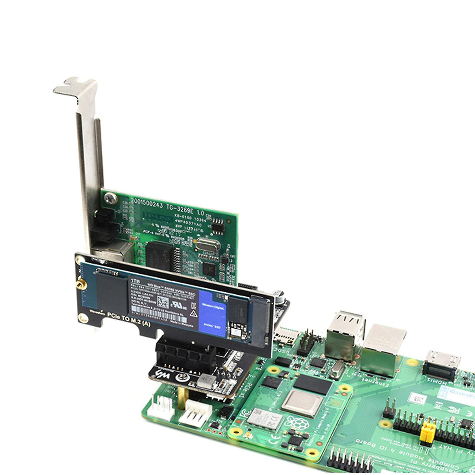 For Raspberry Pi Base Board Computing Module 1 To 4 Ports Pcie Gen 2 ...