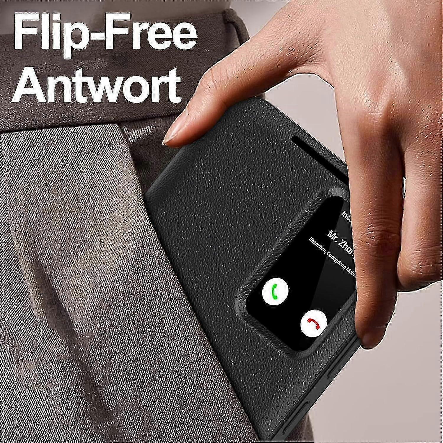Samsung S25 Ultra Smart View Case, Wallet Cover With Card Slot, Viewing ...