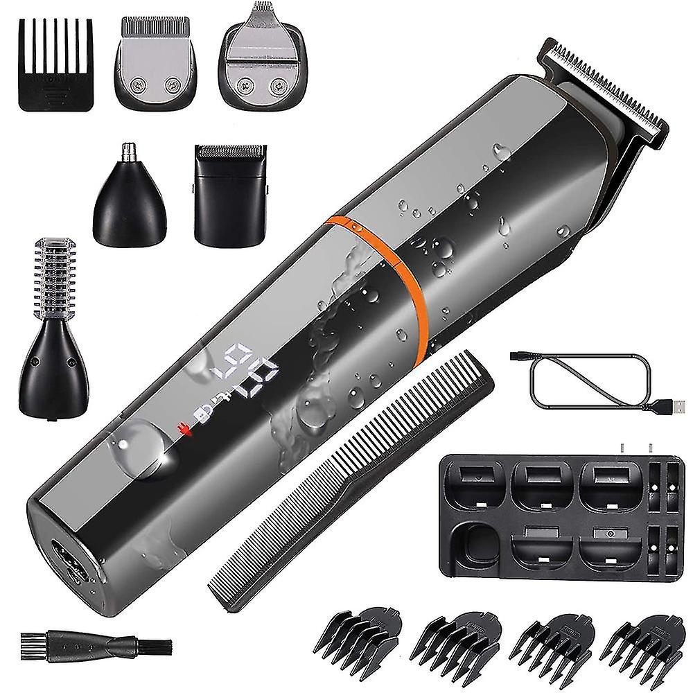 Beard Trimmer For Men Hair Clippers Body Mustache Nose Hair Groomer Cordless Precision Trimmer 6 ...