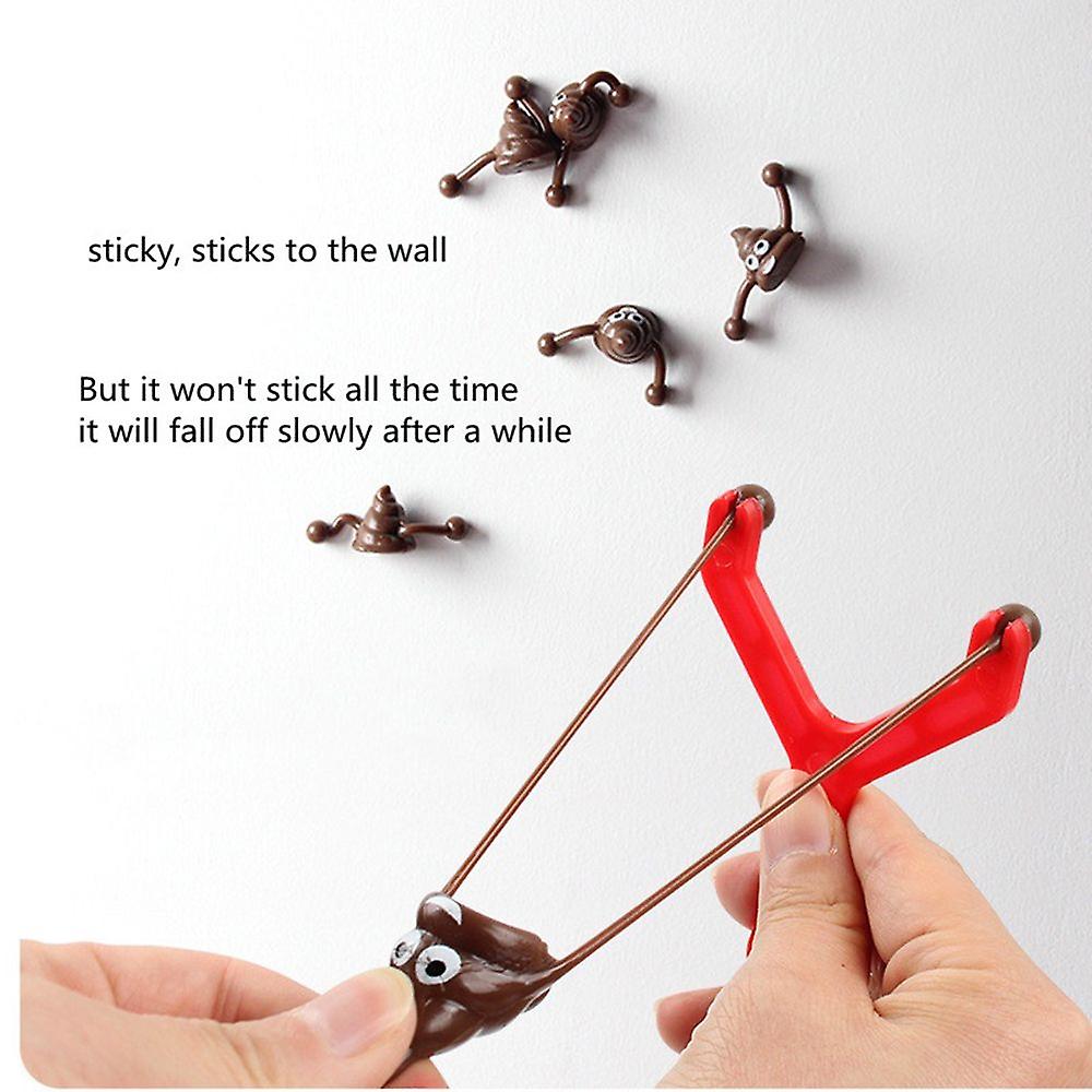 Creative Catapult Poop Tricky Fake Poop Prank Toy Funny Stick On Wall ...