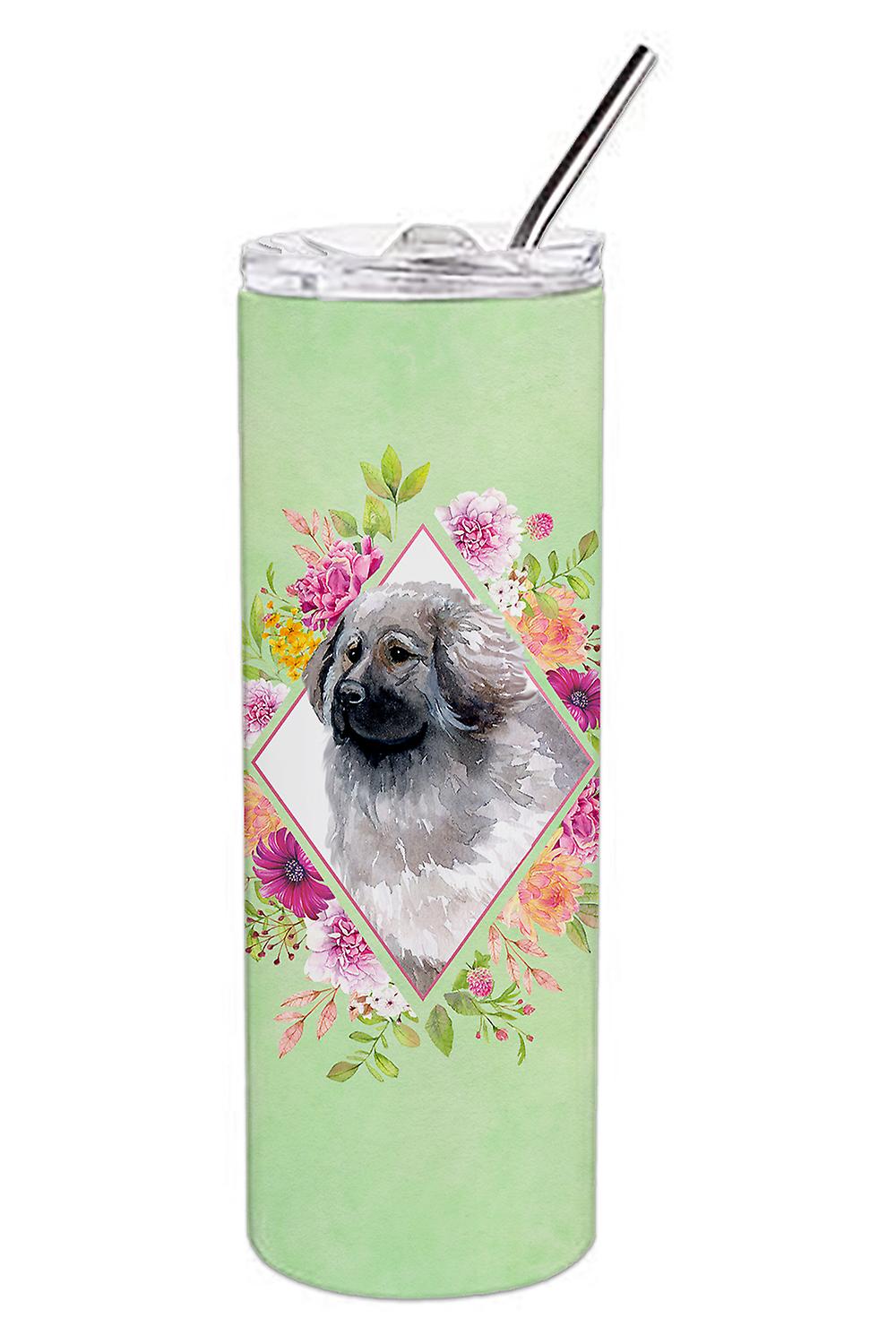 Moscow Watchdog Green Flowers Stainless Steel 20 oz Skinny Tumbler ...