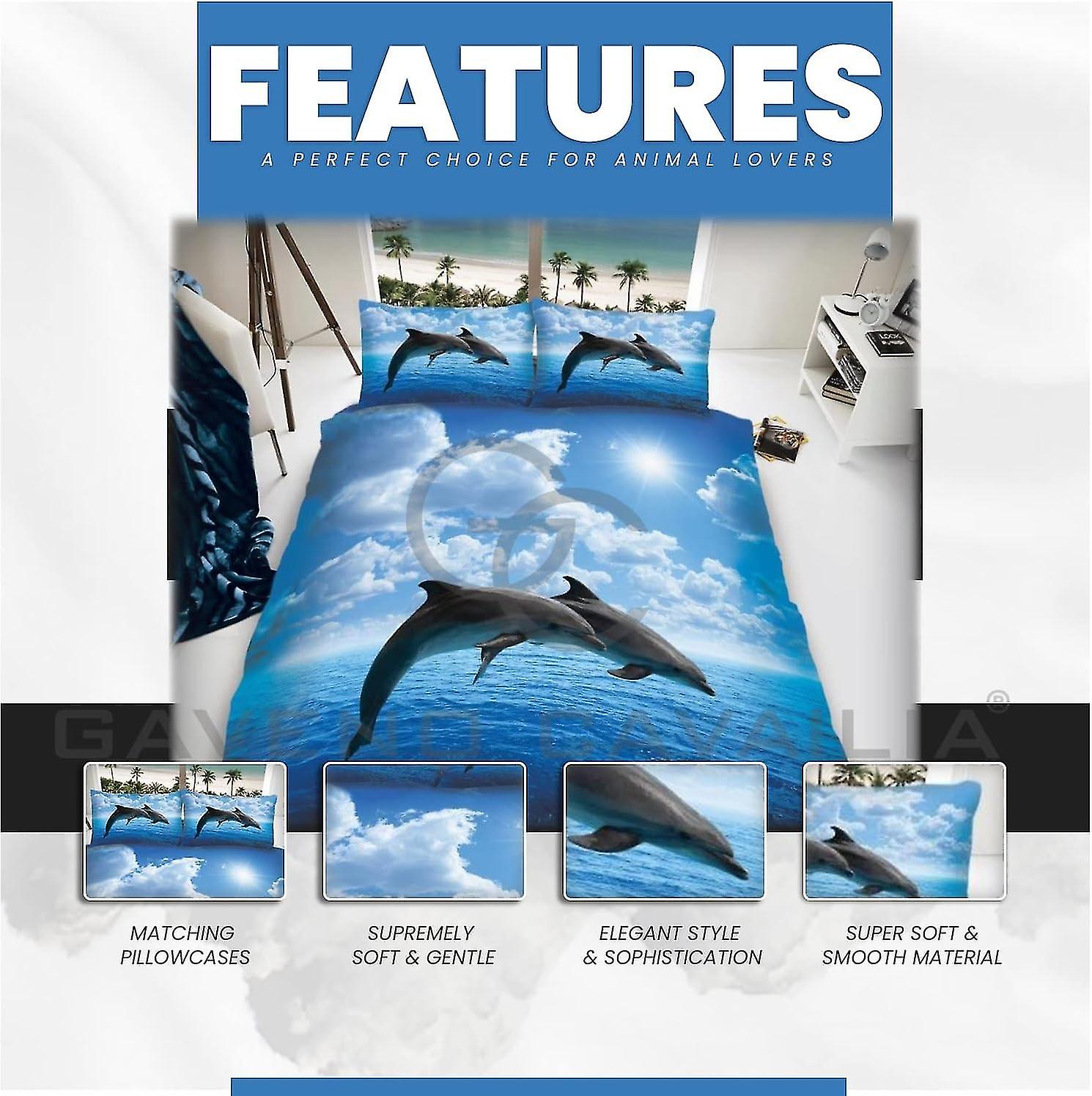 Påslakan, 3D-sängkläder täcken, Överkast med örngott, Bull dog, dubbel ...