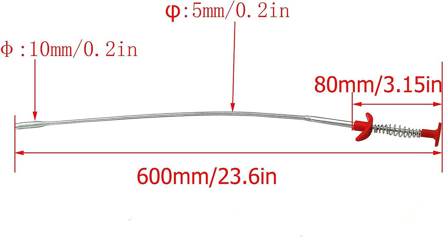 60cm Long Multifunctional Cleaning Claw Cleaning Tools Spring Pipe ...
