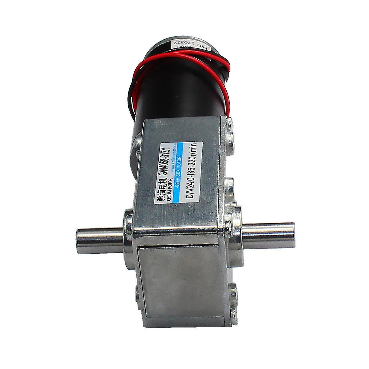Double Shaft Dc Motor 12v/24v 110rpm/220rpm Reduction Motor Worm Gear ...