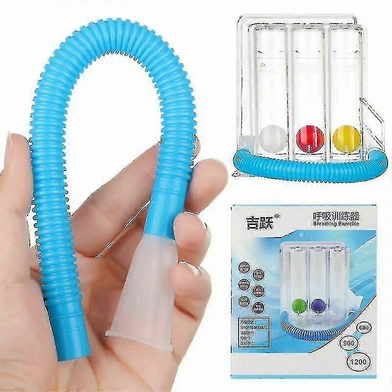 Deep Breathing Lung Exerciser Tri-ball Meter Spirometer Trainer Safe ...