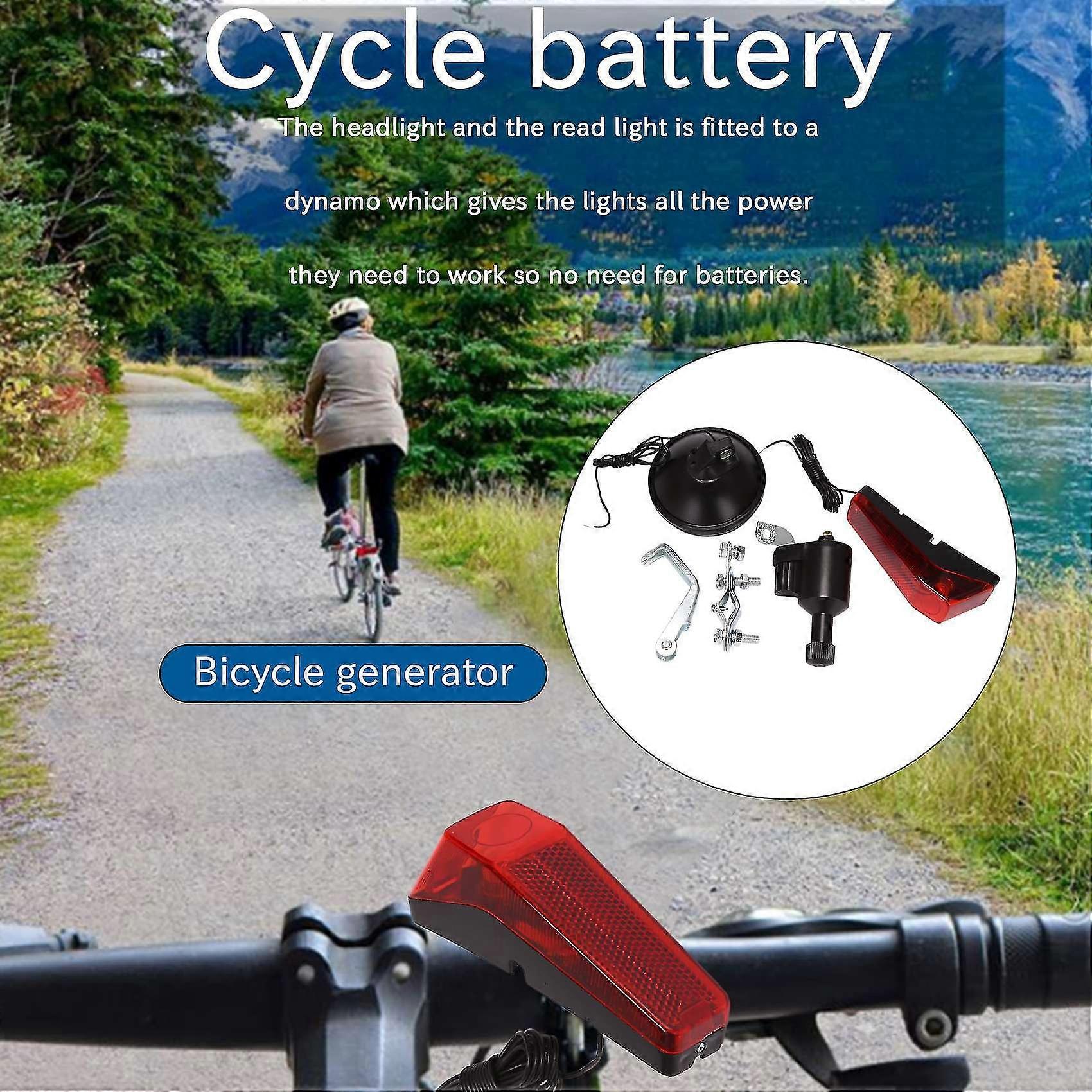 Motorized Bike Bicycle Friction Dynamo Generator Head Tail Light With ...