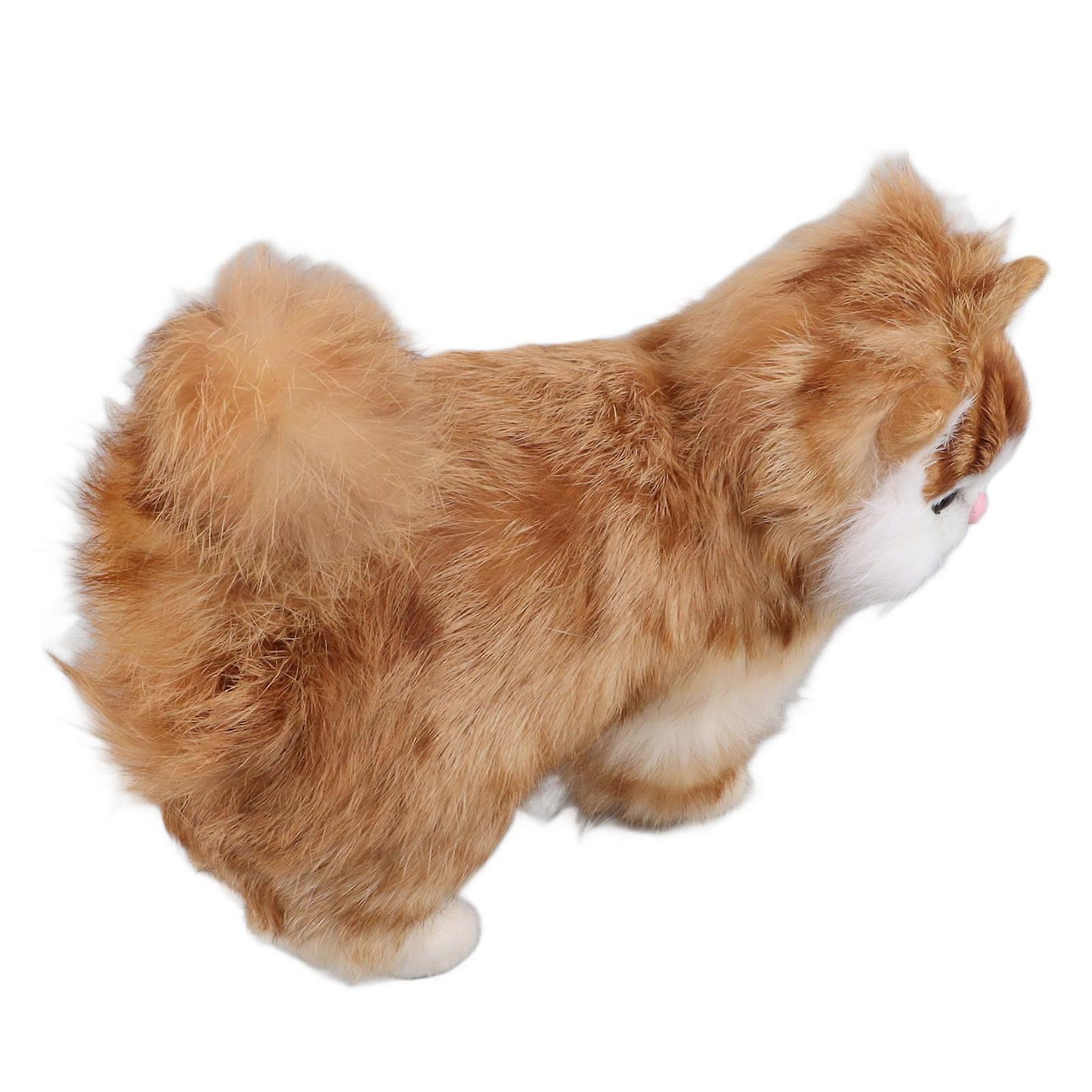 Simulated Cat Plush Toy Realistic Adorable Cat Stuffed Animal Doll Toy ...