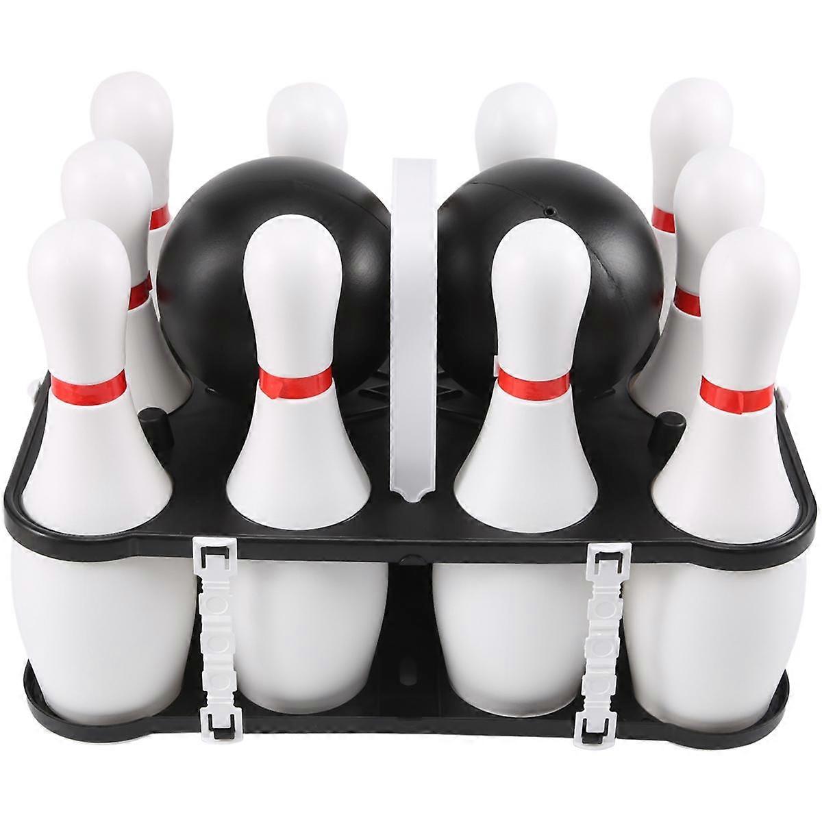 1 Set Bowling Set for Kids & Adults 2 Ball with 10 Pins for Family Kids ...