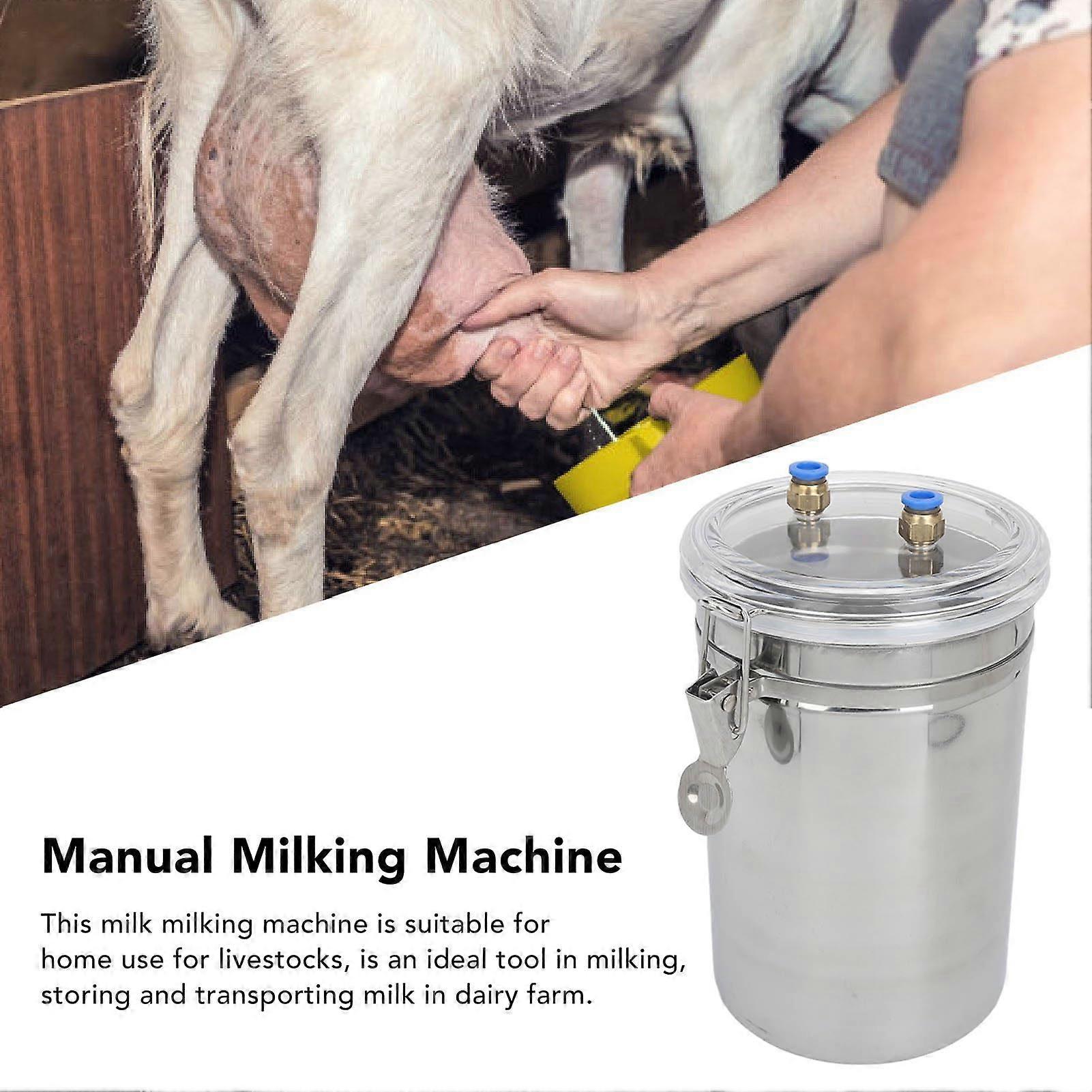 NestNiche Goat Milking Machine, 2L Manual Milking Machine, Stainless ...