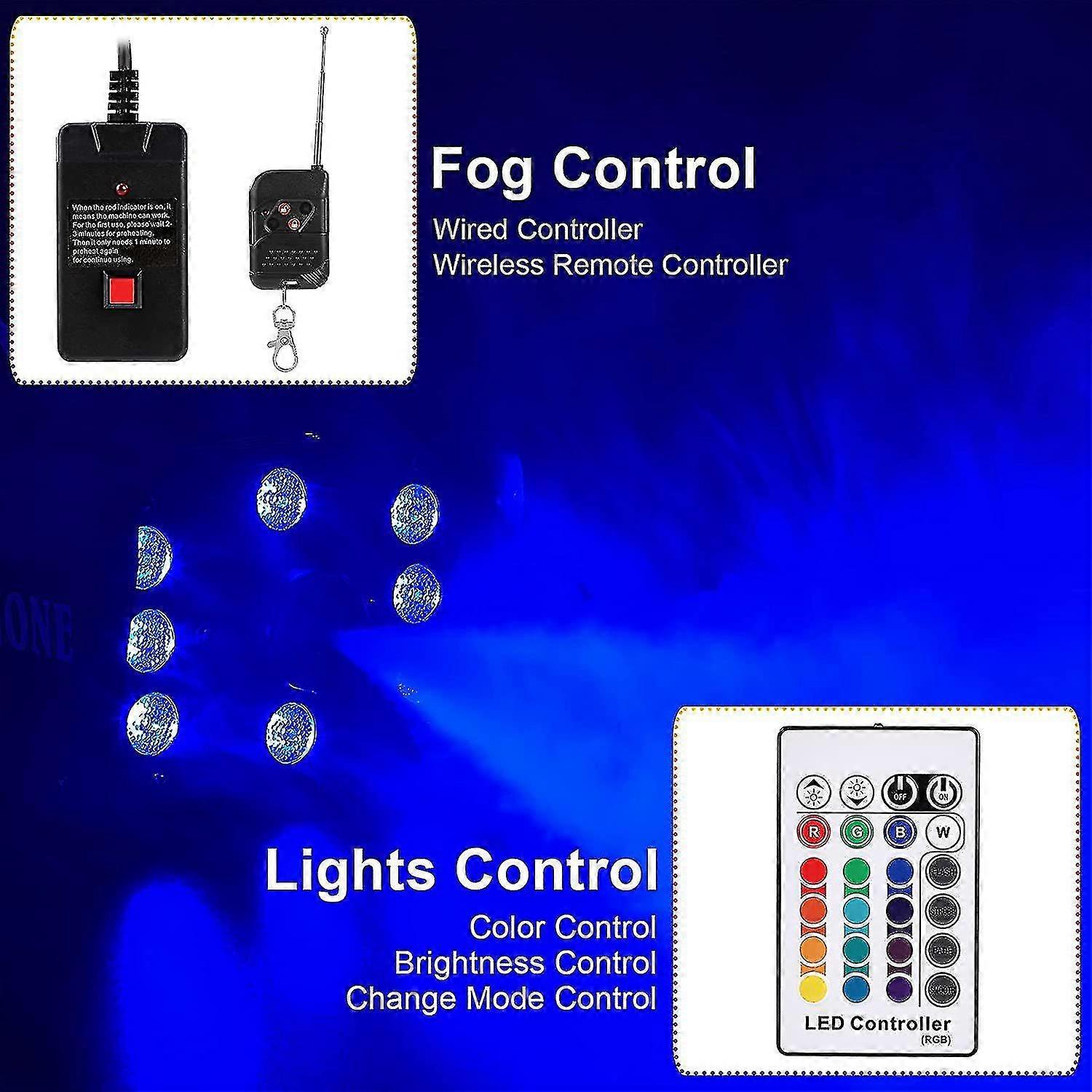 Remote Control Smoke Machine With 8 Colorful Led Lights, 500w Power And ...