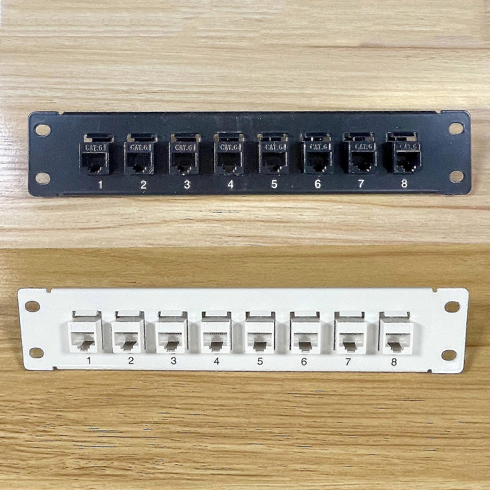 8-port Cat6 Shielded Patch Panel 10g Ready Metal Housing Color-coded ...