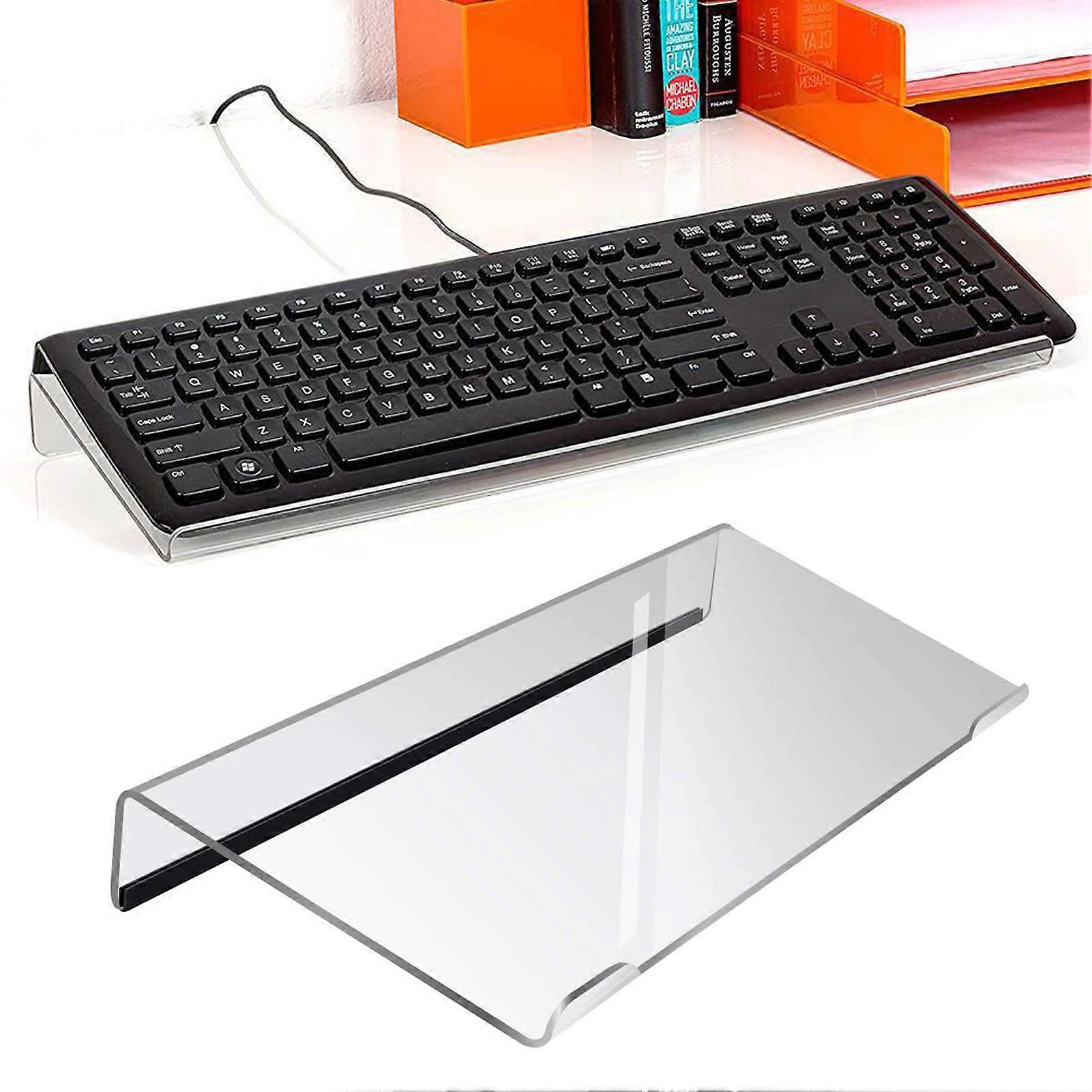 Acrylic Computer Keyboard Stand 78-Keys Keyboard Riser Lift Tray Non ...