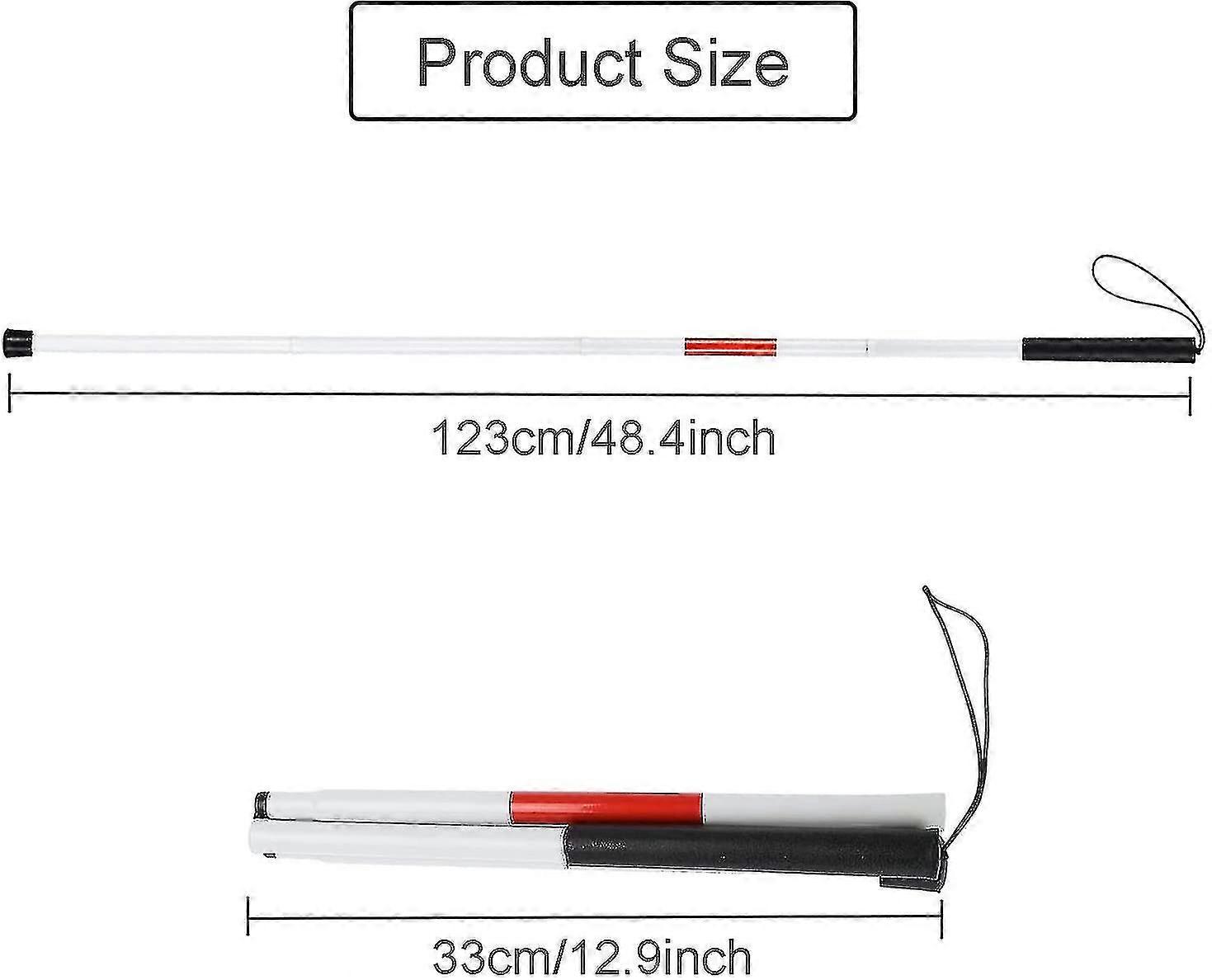 Blind Cane, White Cane, Walking Cane For The Blind, Foldable Blind Cane ...