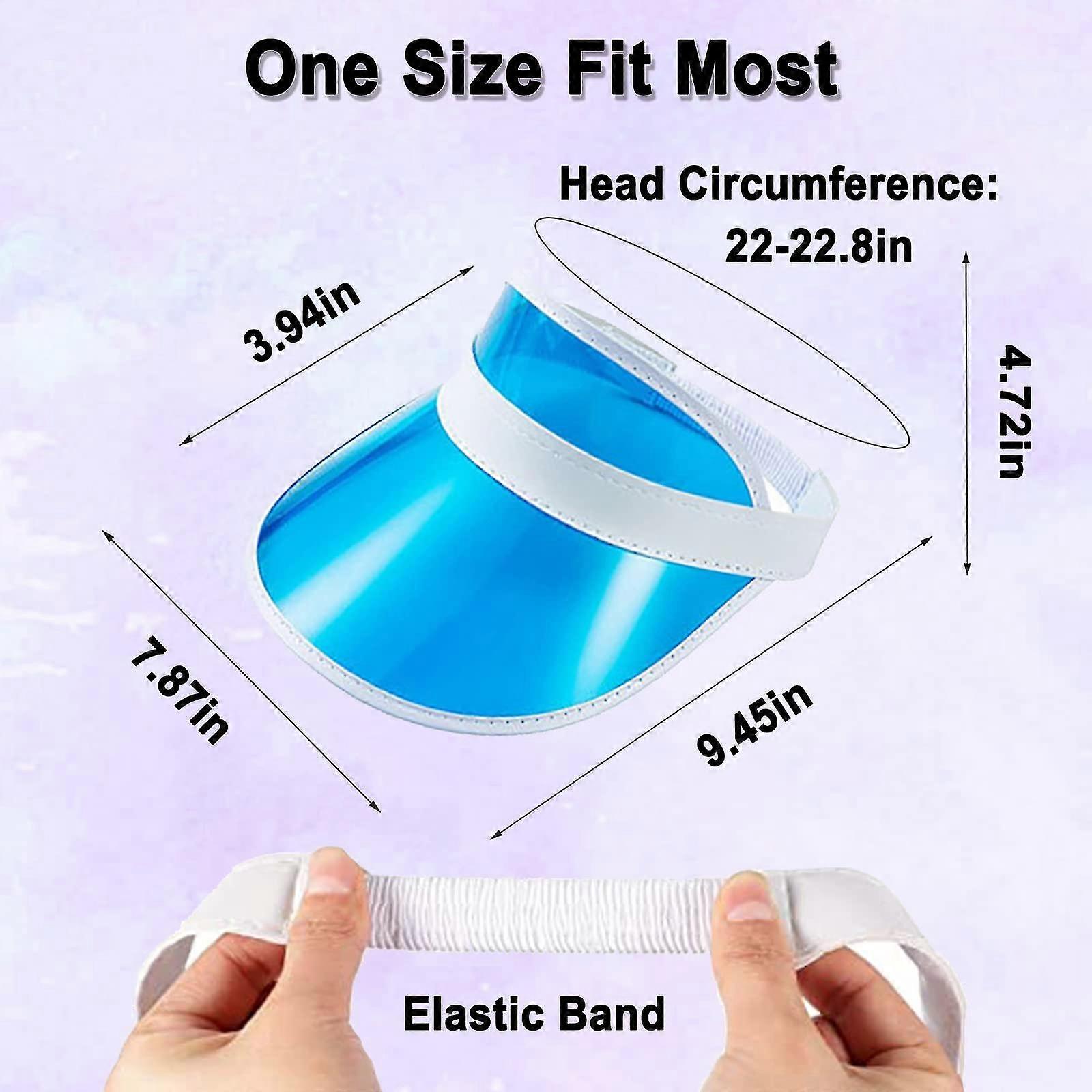 10pcs Sun Visor Hats Unisex Candy Color Adjustable Clear Hat | Fruugo UK