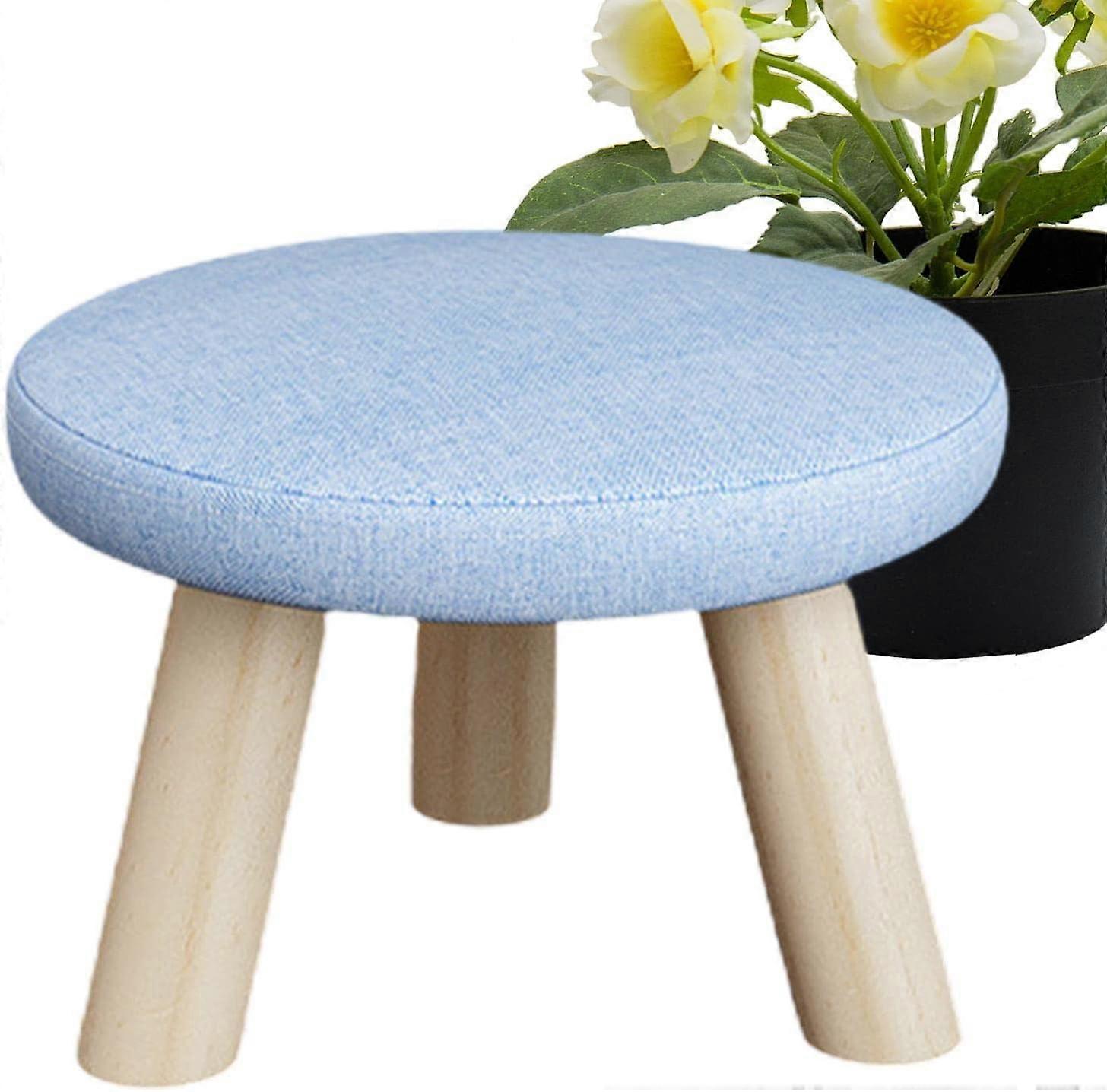 Small Foot Stool | Wooden Footrest with Non-Slip Pad Small Ottoman and ...
