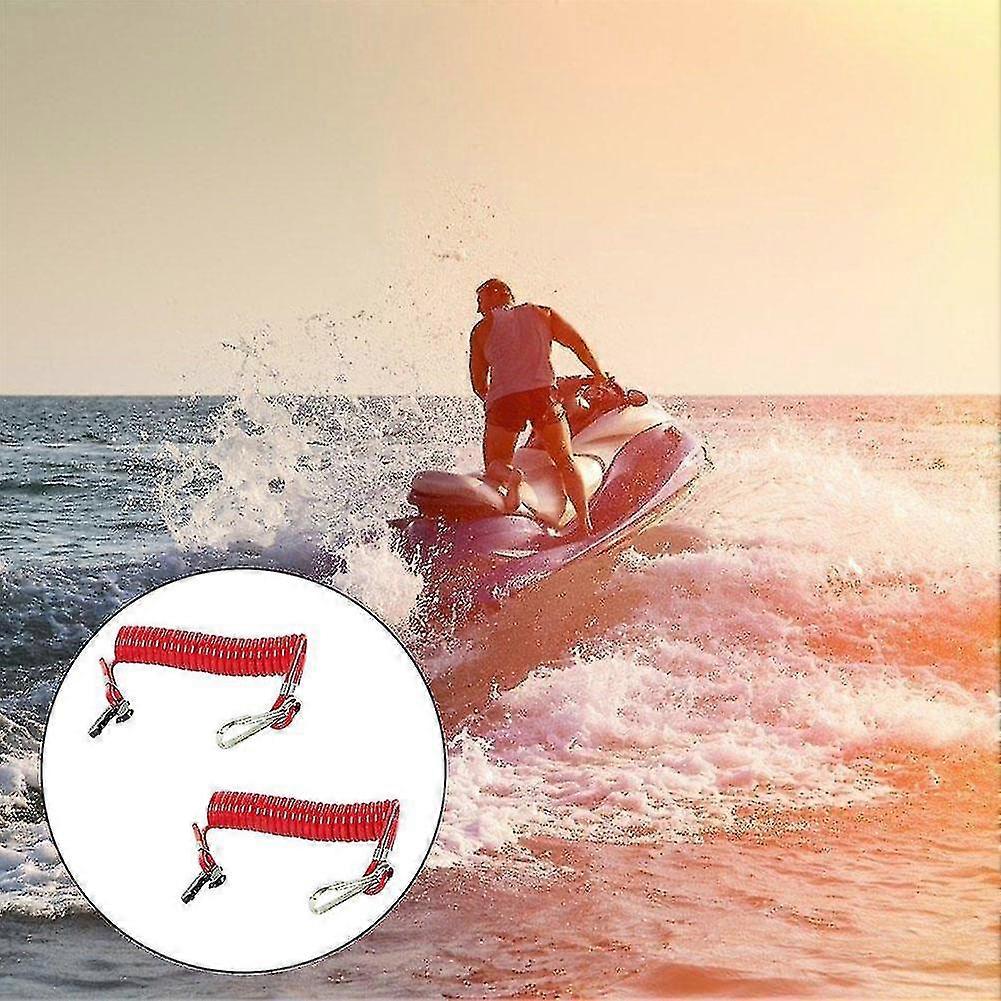 2pcs Boat Outboard Engine Motor Lanyard Kill Stop Switch Safety Tether ...