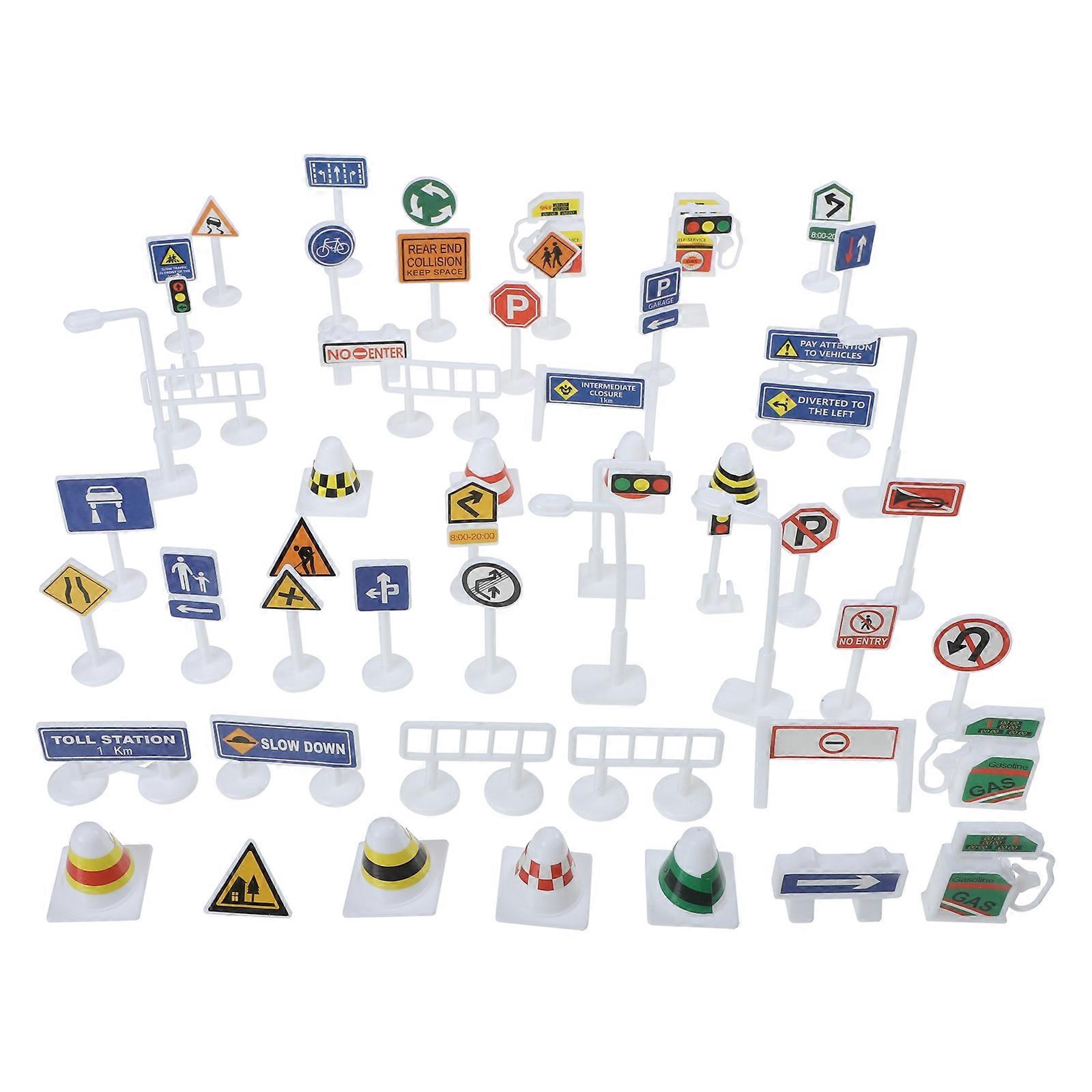 2 Set Educational Toys Kids Traffic Signs Children Safety Education ...