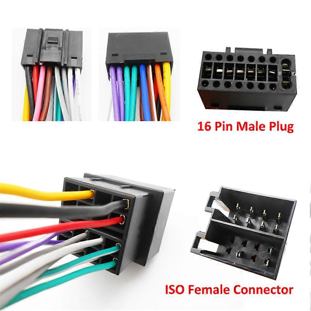 16 Pin To ISO Cable Adapter 16P Plug ISO Connector Wiring Harness ...