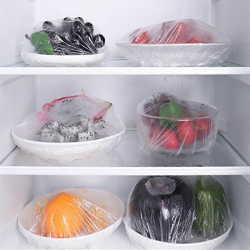 200 thickened disposable food cover plastic wrap elastic food cover ...