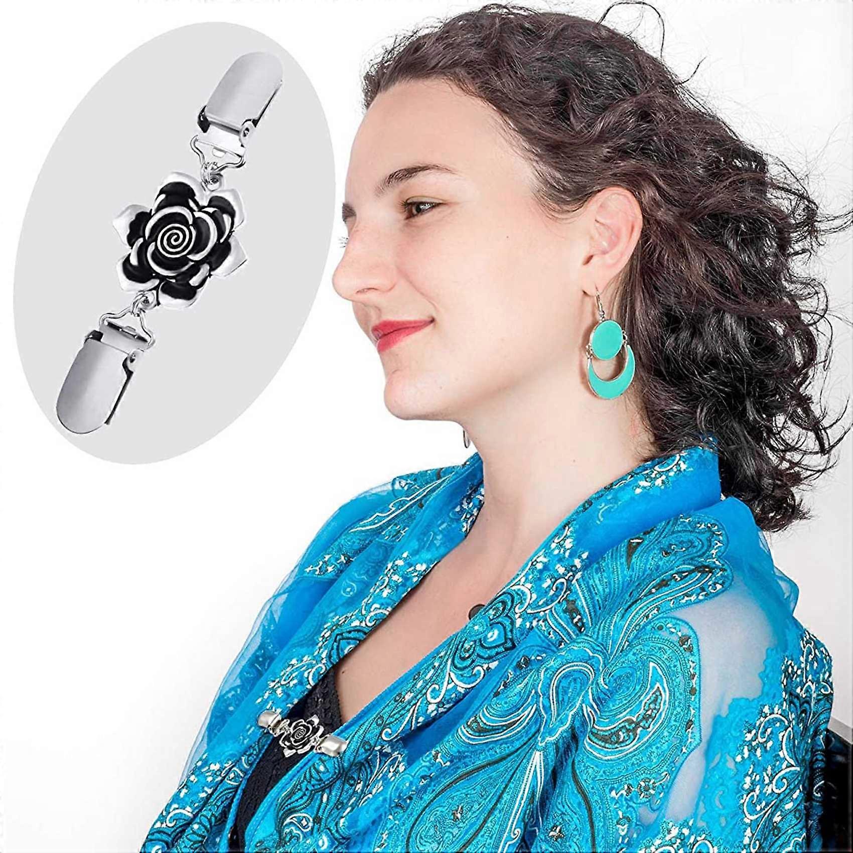 4 Pieces Vintage Sweater Shawl Clips Retro Cardigan Clips Dress Shirt ...