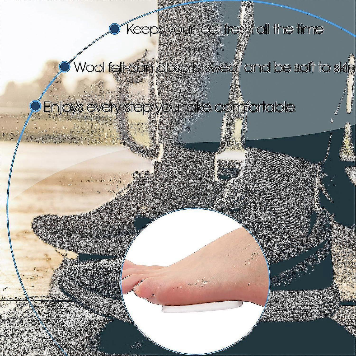 2024 20 Pieces Metatarsal Felt Foot Pads Insert Pads Ball of Foot ...