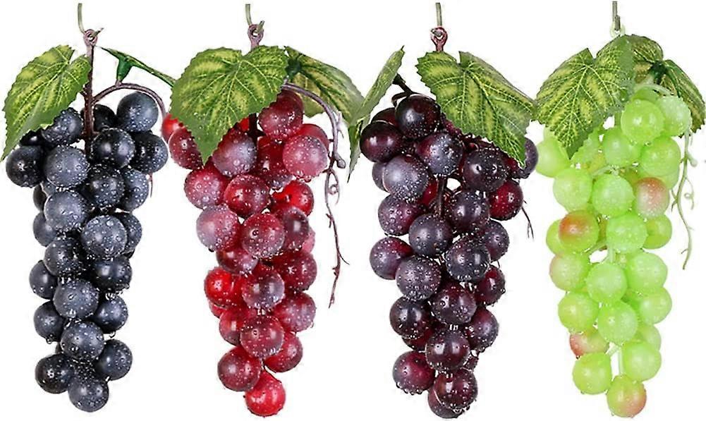 Liangnv 7.1 Inches Artificial Grapes Cluster Rubber Frosted Grape ...