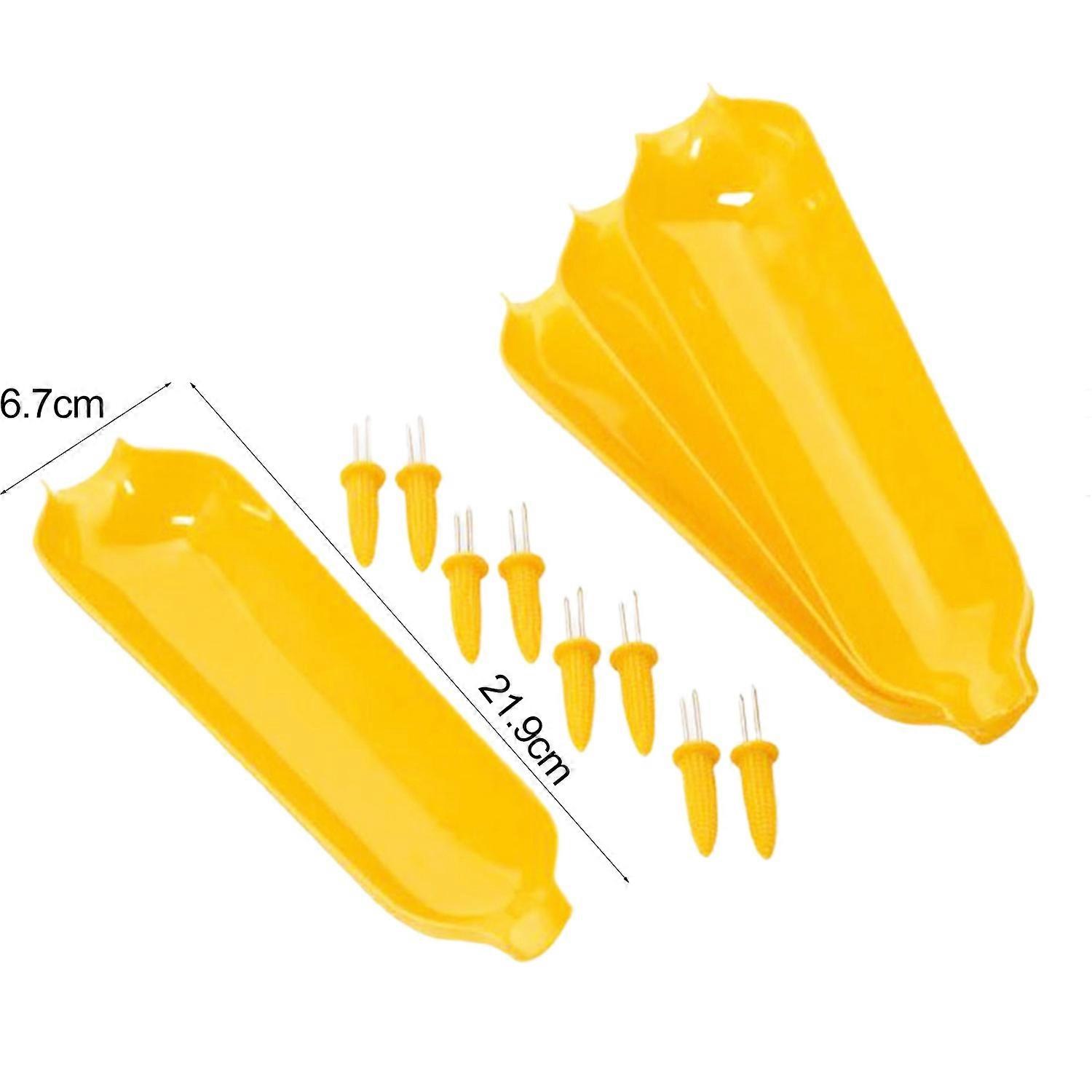 1 Set Corn Fork Set with Tray Portable Convenient Cooking Utensils ...