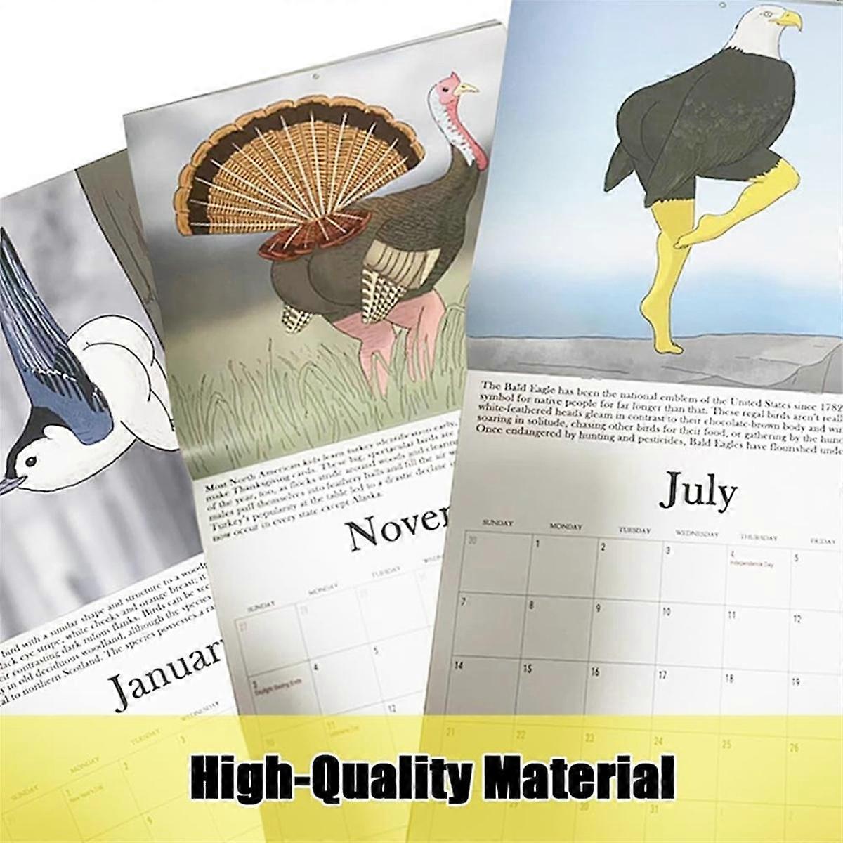 2025 Extremely Accurate Birds Calendar Decorative Wall Monthly Calendar ...
