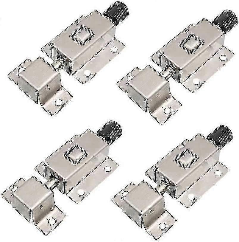 4 Piece Spring Loaded Automatic Sliding Latch, 2 Inch Stainless Steel ...