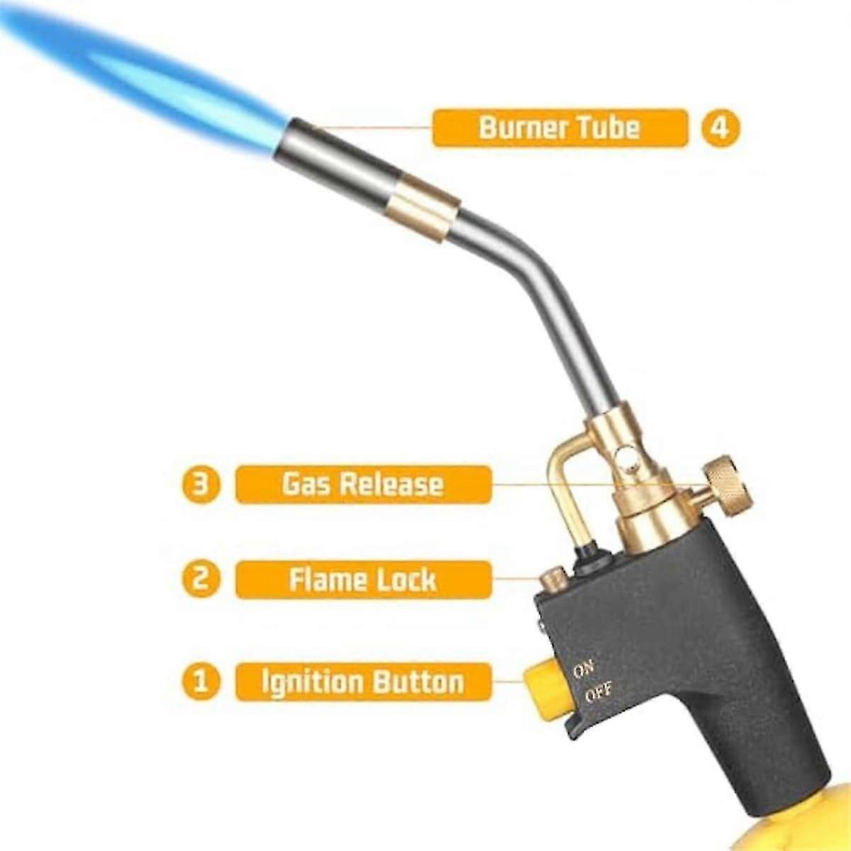 High Intensity Soldering Torch Head,portable Trigger Start Mapp Torch ...