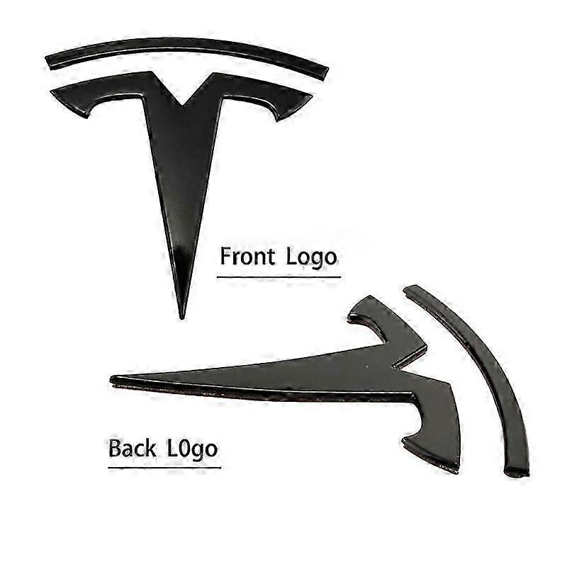 Metal Replacement Sticker For Tesla Model 3 Y Front Back Trunk Logo ...