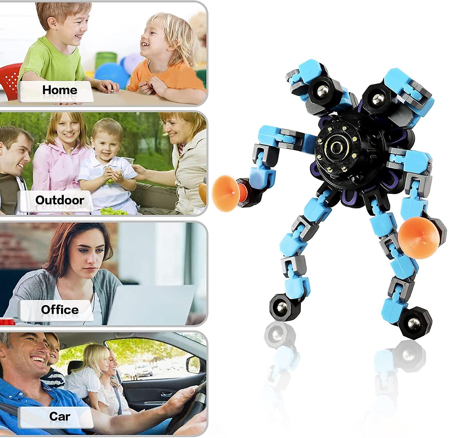 3Pcs Transformable Chain Robot Toys with Transformable Chain Mechanical ...