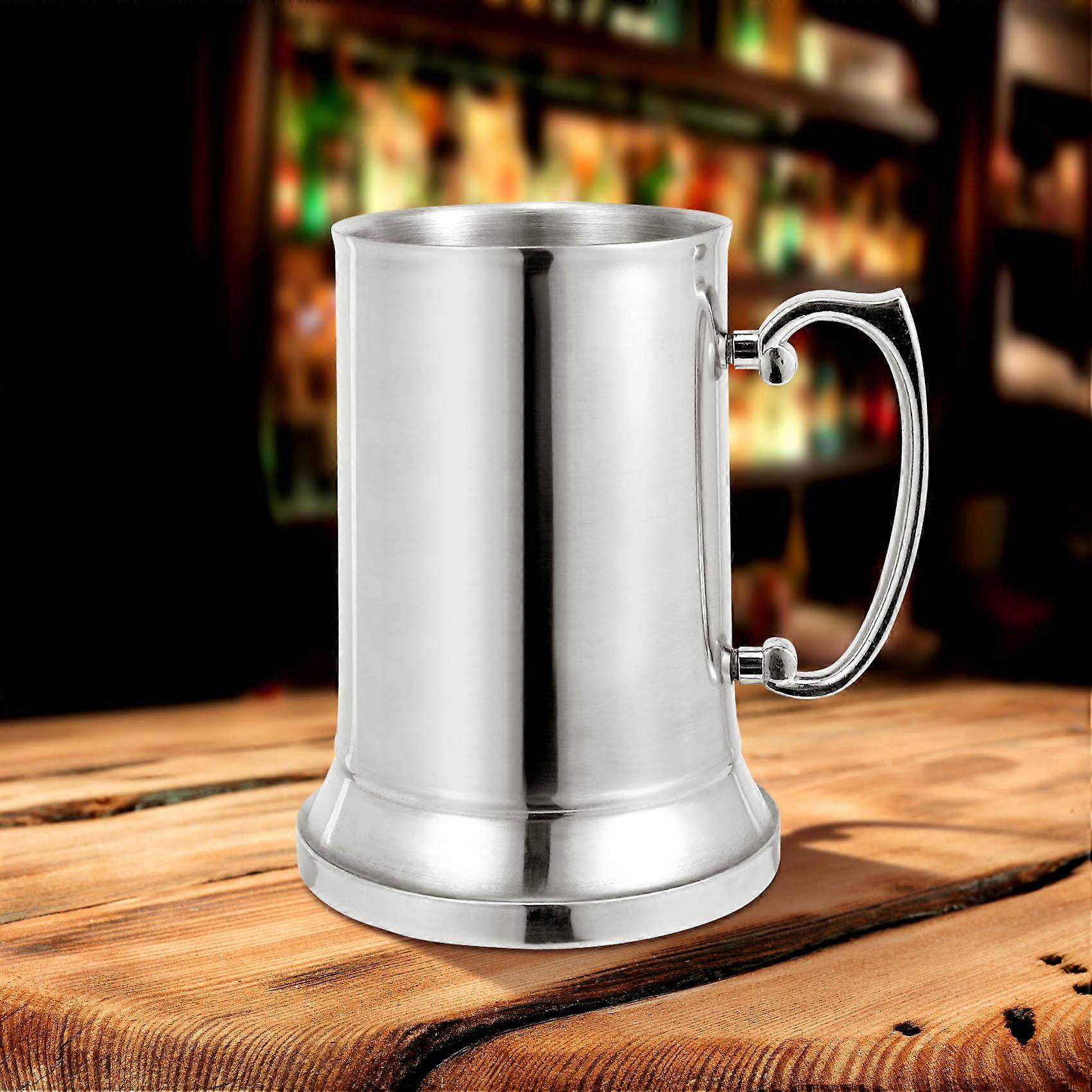 Tankard Stein Double Wall Beer Milk Mugs with Handgrip Coffee Cup ...